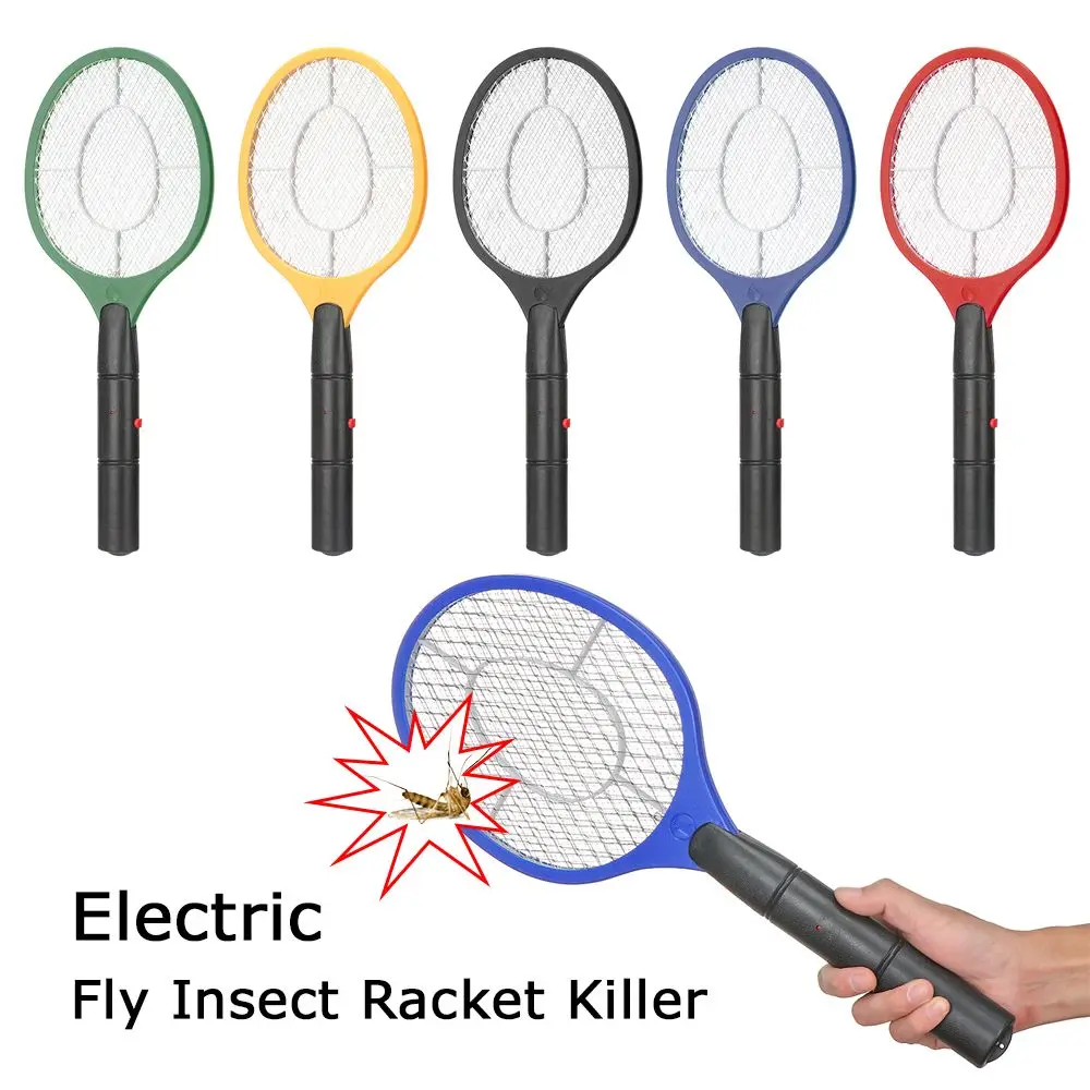 Electric-Fly-Insect-Bug-Zapper-Bat-Handheld-Insect-Fly-Swatter-Racket ...
