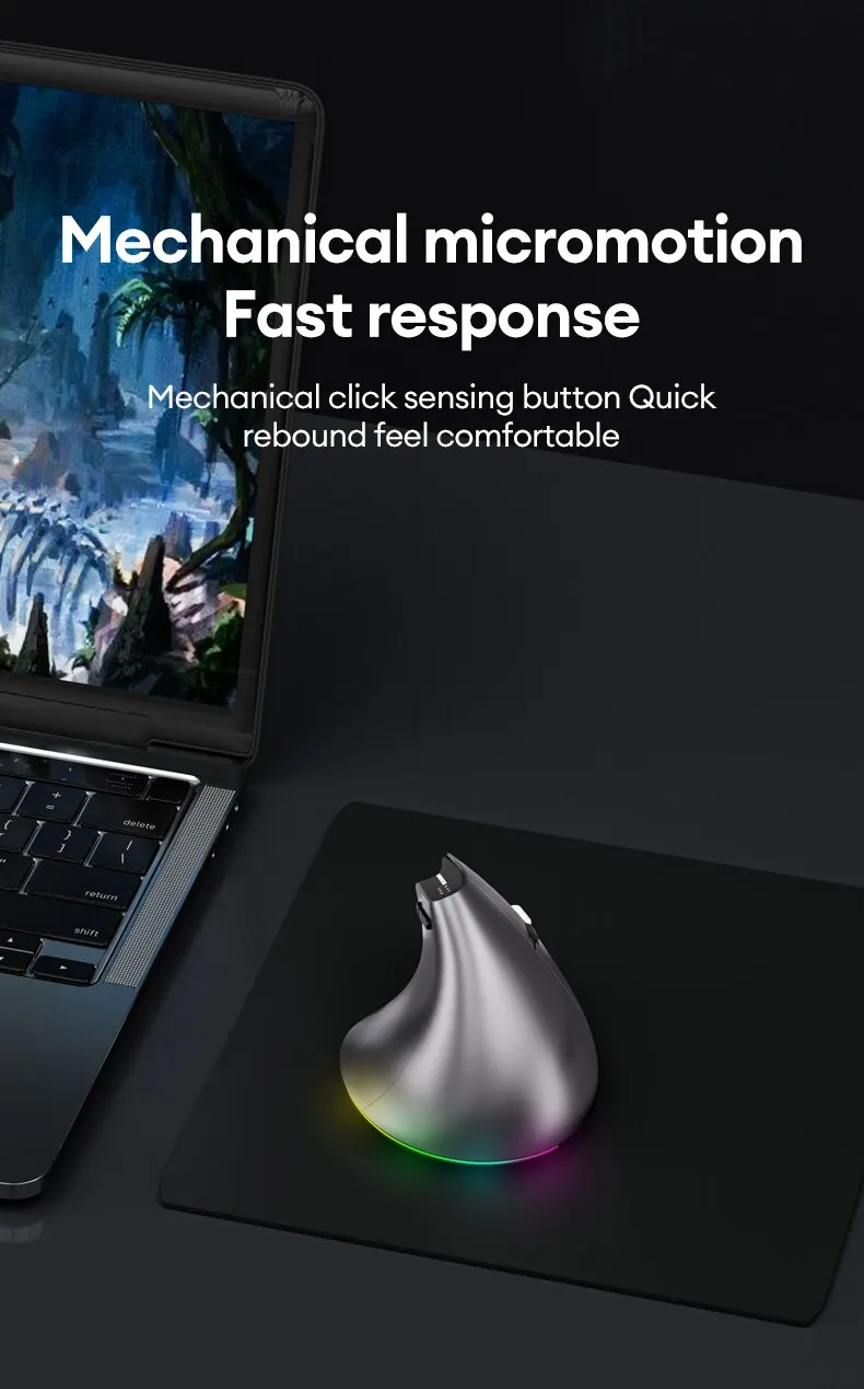 Monster M2 2.4Ghz Wireless Vertical Mouse Computer Bluetooth Gaming ...