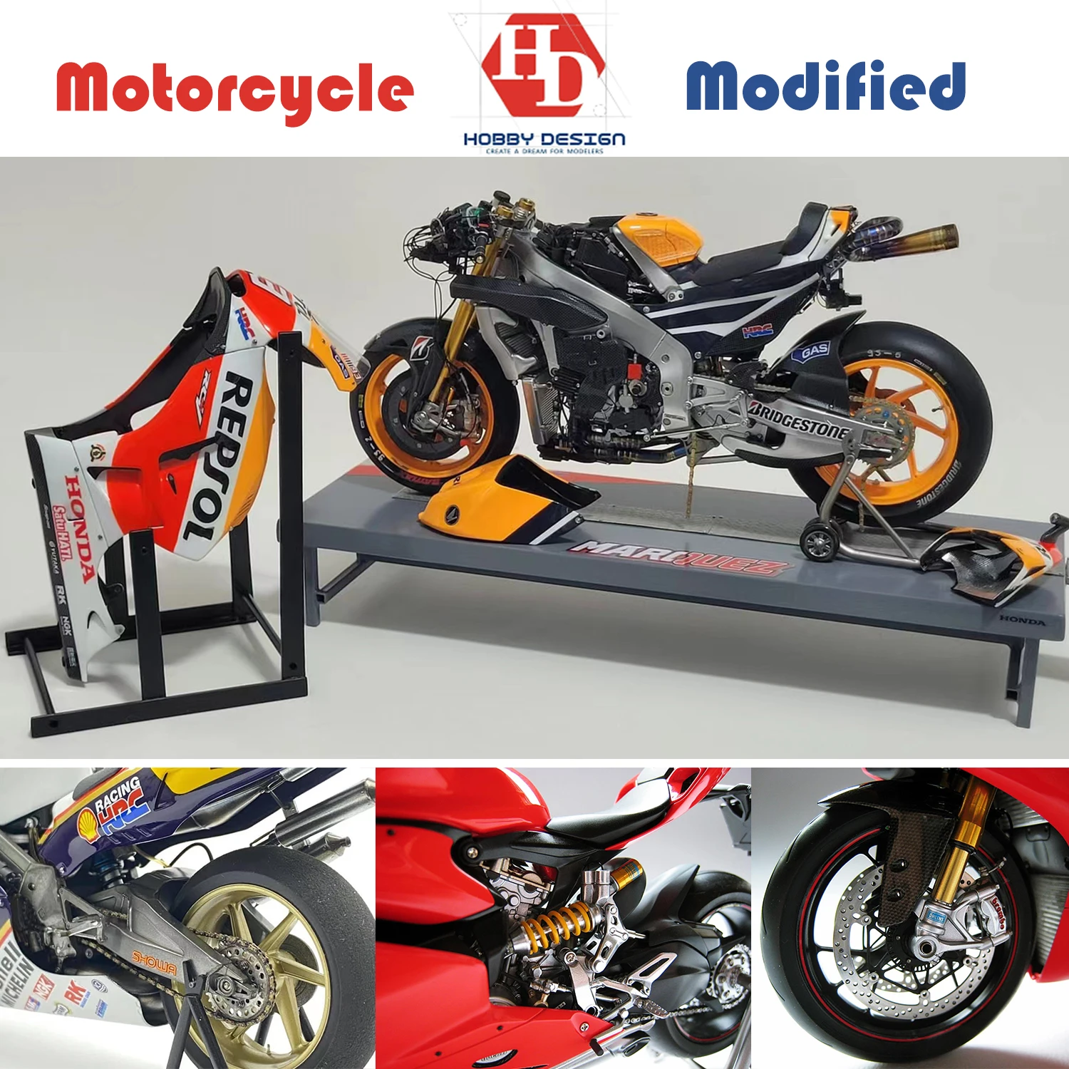 Hobby-Design-Ensemble-de-mise-niveau-de-moto-en-alliage-m-tallique-mod ...