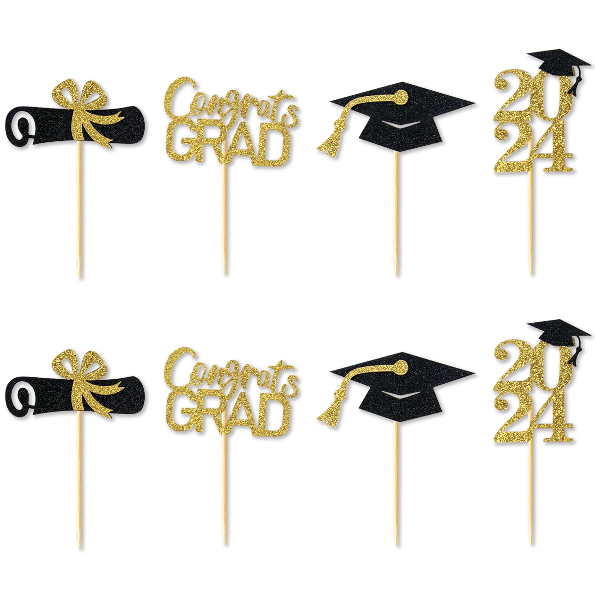 Parab-ns-Grad-Paper-Cupcake-Toppers-Decora-o-De-Gradua-o-Classe-De-2024 ...