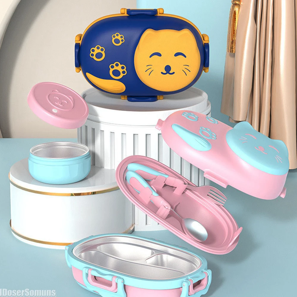 Creative-Bento-Box-Cute-Cartoon-Children-Lunch-Box-Food-Storage ...