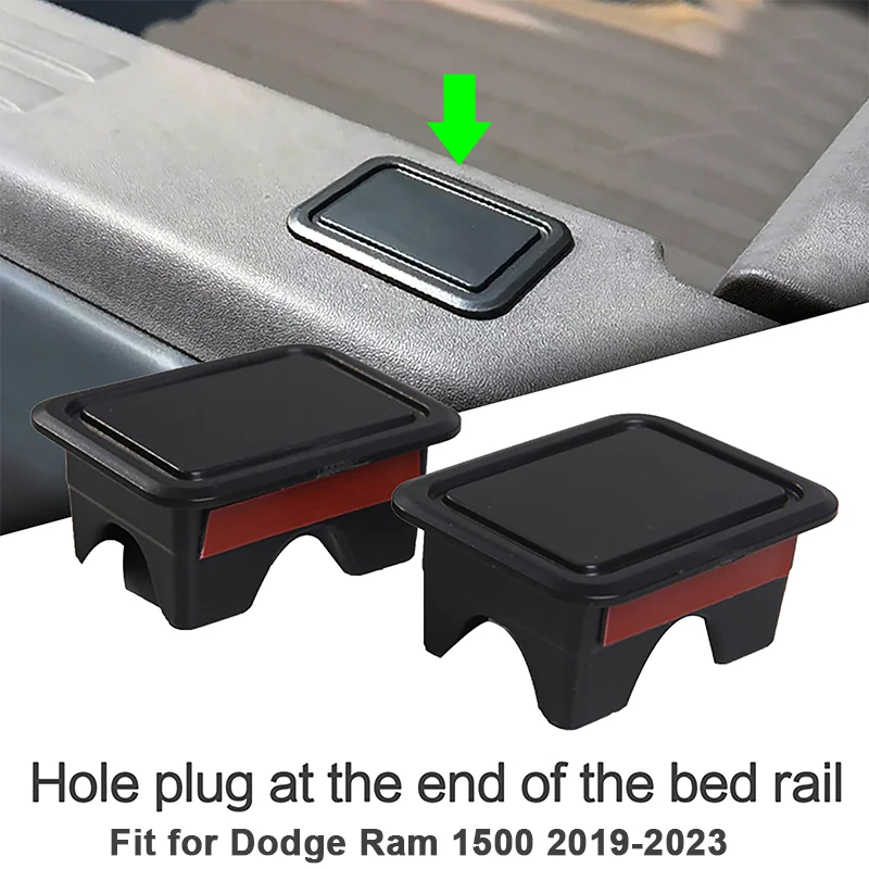 2Pcs-Black-Stake-Pocket-Covers-Rear-Tail-Hole-Plug-Truck-Bed-Rail-Plugs ...
