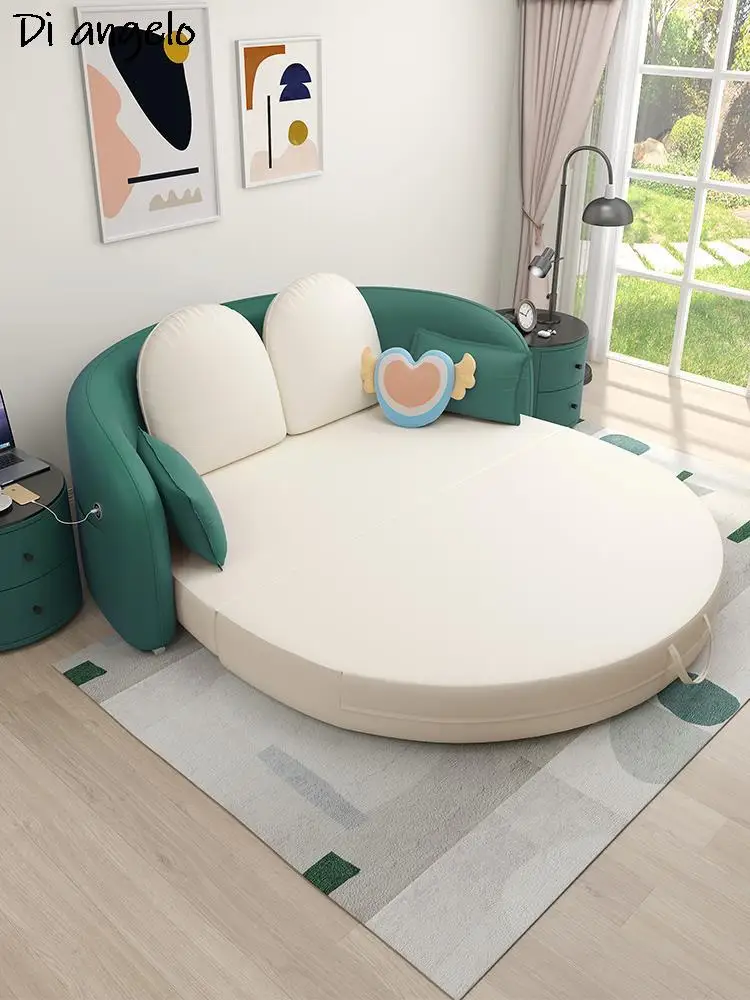 Round-Sofa-Bed-Living-Room-New-Light-Luxury-Multi-functional-Foldable ...