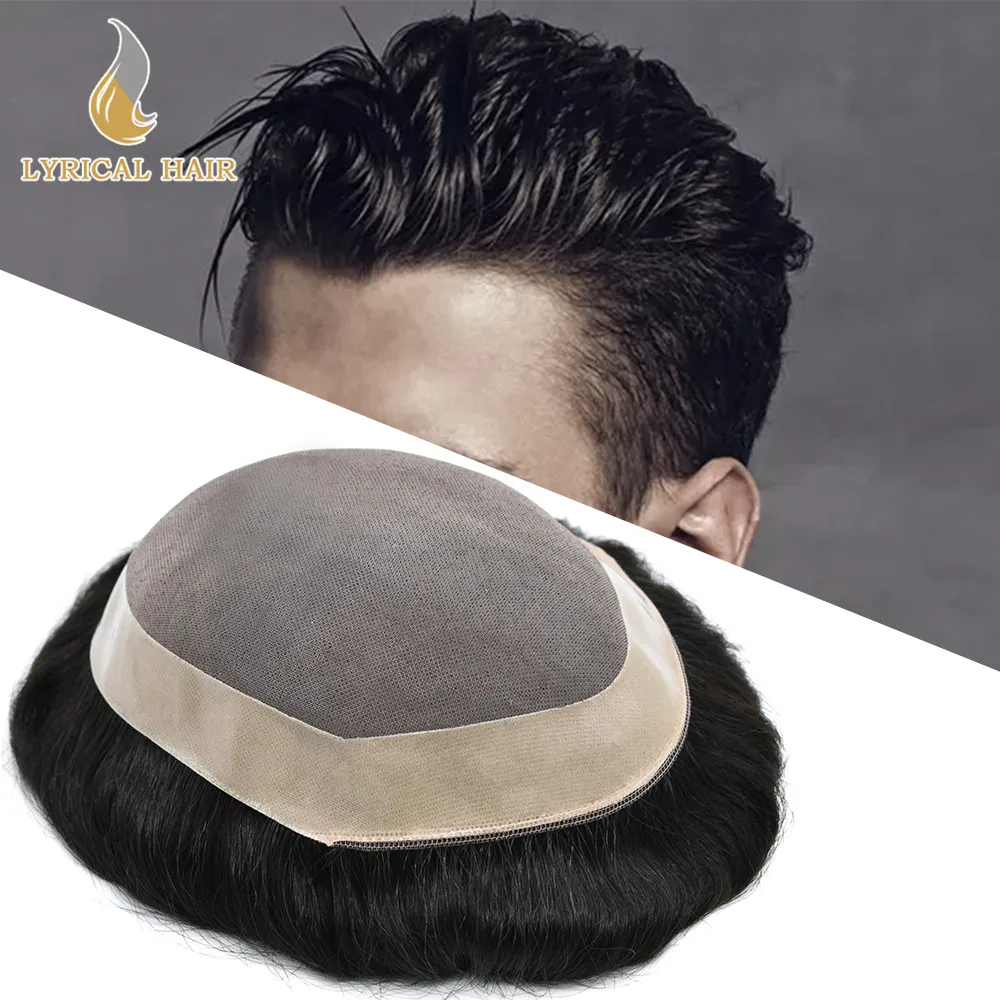 Mens-Wig-Poly-Coated-Around-Fine-Mono-Durable-Mens-Toupee-Hairpiece ...