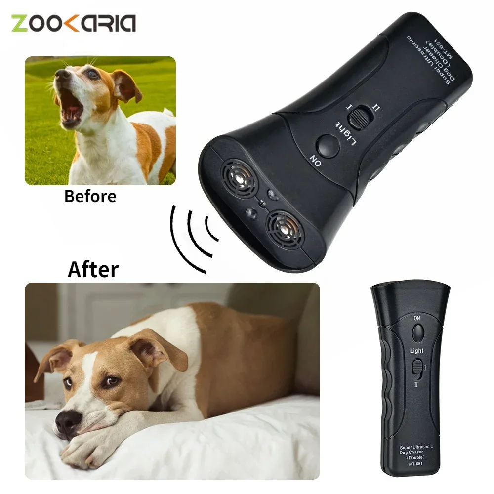 Ultrasonic-Double-Head-Double-Horn-LED-Laser-Dog-Training-Device-Dog ...