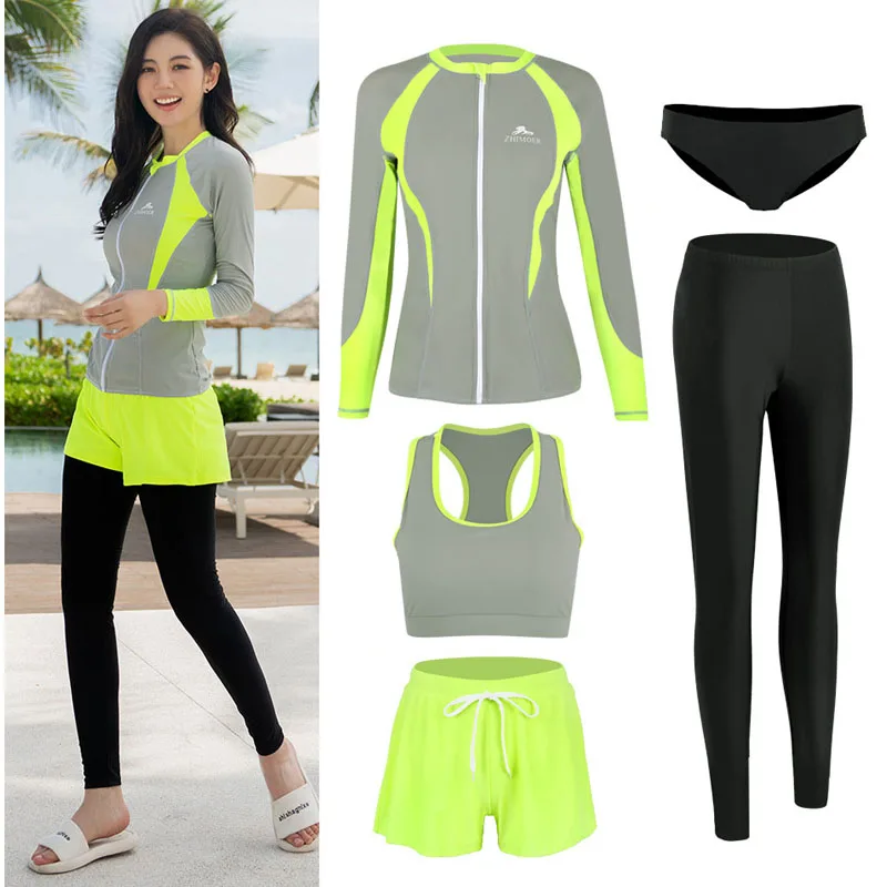 Dive-Skins-Women-s-5pcs-set-Rash-Guards-Full-Body-UV-Protection-for ...