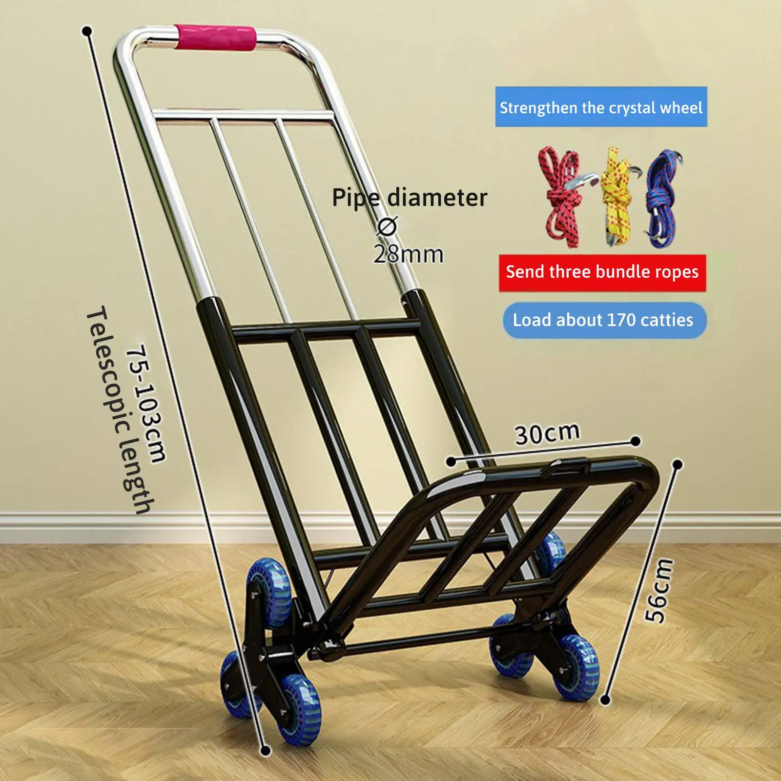 Chariot-main-pliable-r-glable-portable-poign-e-r-glable-chariot-d ...