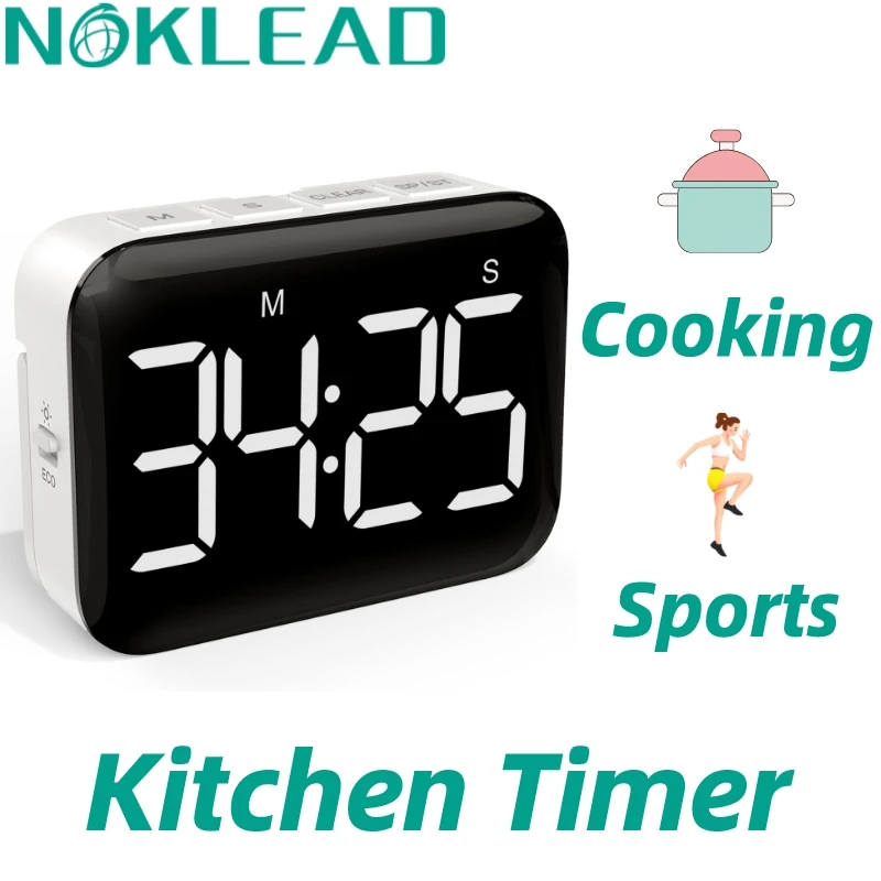 NOKLEAD-Home-Magnetic-Kitchen-Timer-Digital-Timer-Countdown-Alarm-Clock ...
