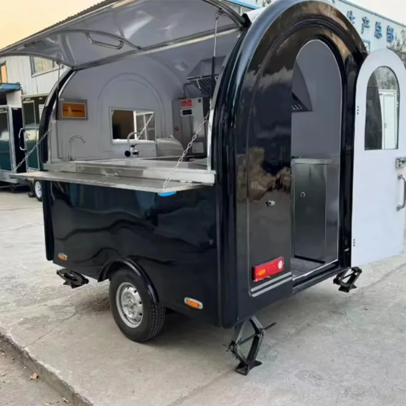 Custom Built BBQ Food Trailer with Grill and Stainless Steel Counter ...