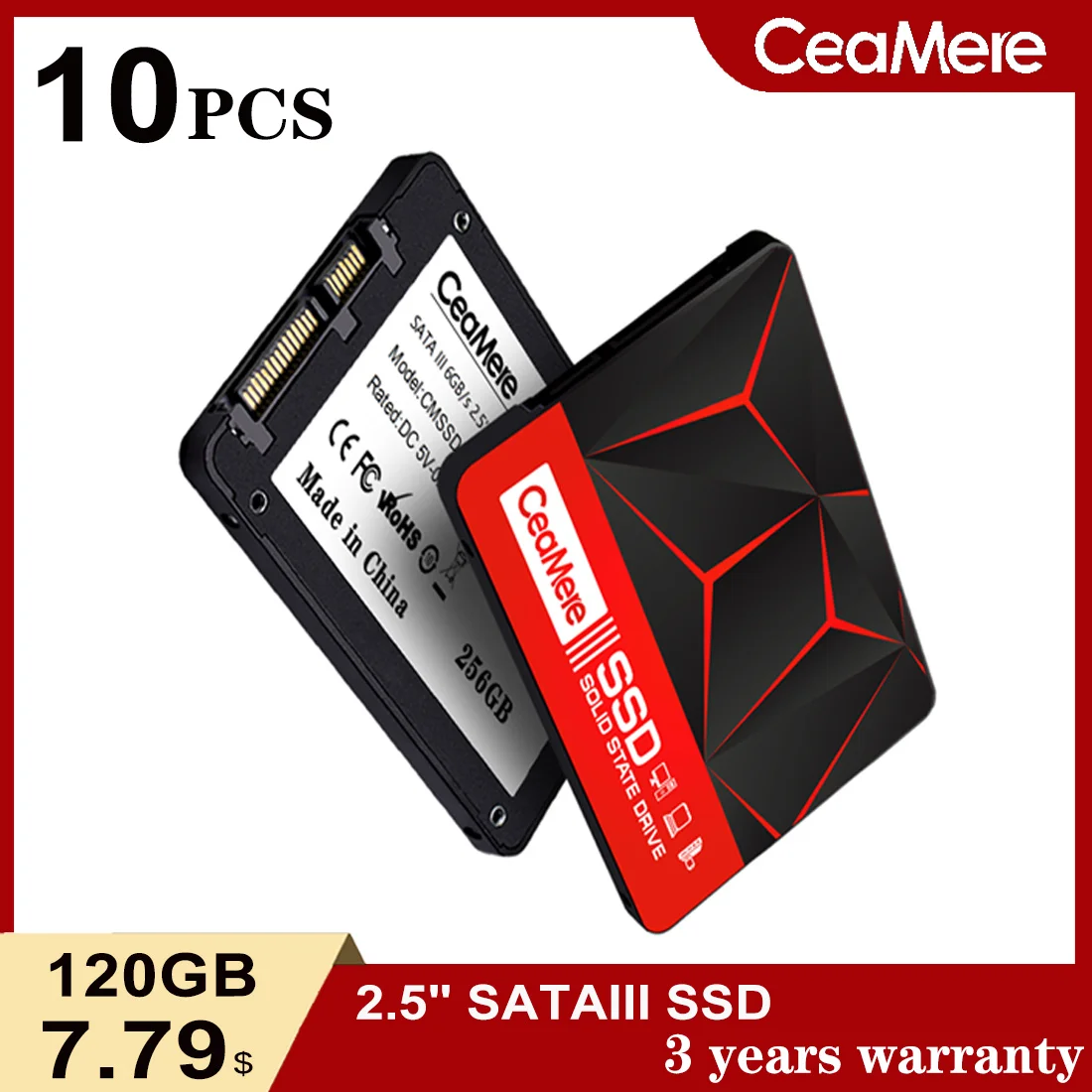 CeaMere-Ssd-10pcs-120GB-128GB-2-5-SSD-SATA-240GB-256GB-Hard-Drive-Disk ...