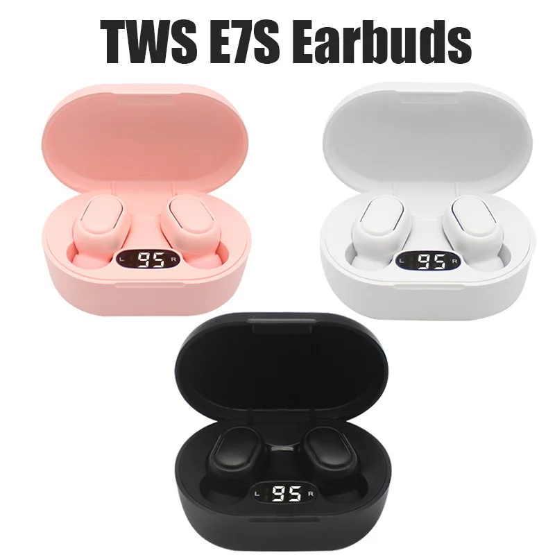 E7S TWS Bluetooth Earphones Wireless Headphones Noise Reduction Headset Mini Sports Earbuds for ...