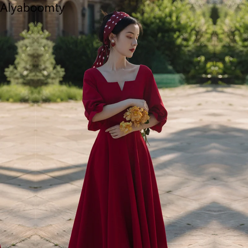 Dark Red Princess Dress