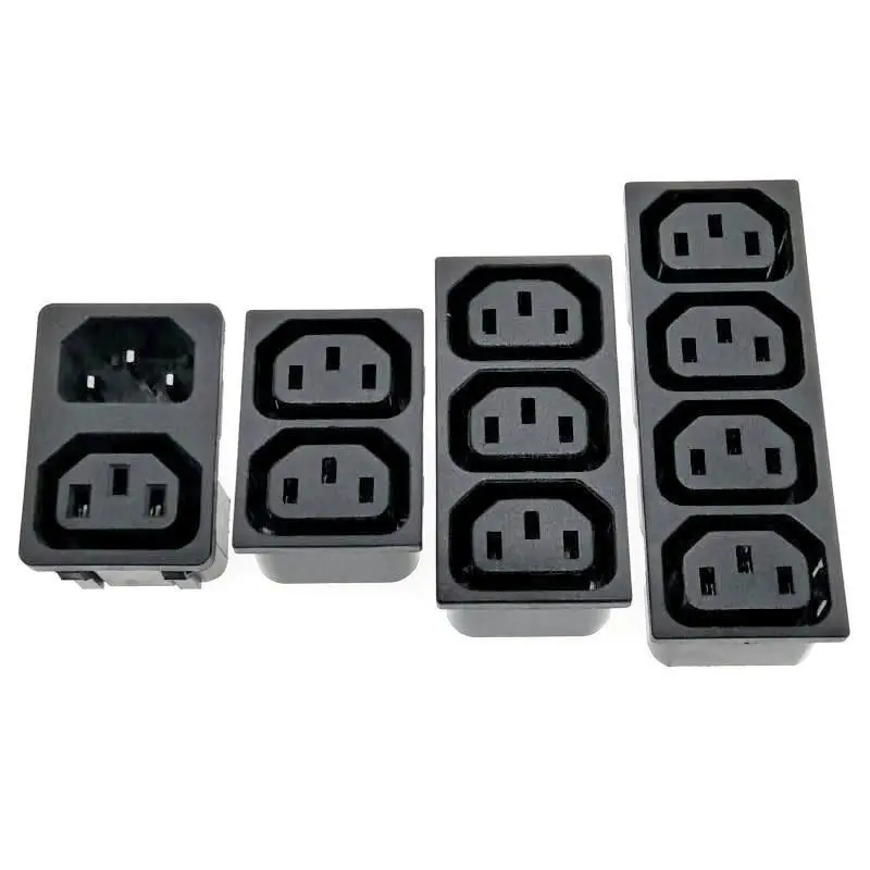 2, 3, 4 Way Iec C13 C14 Male Female Panel Mount Inlet Power Socket ...