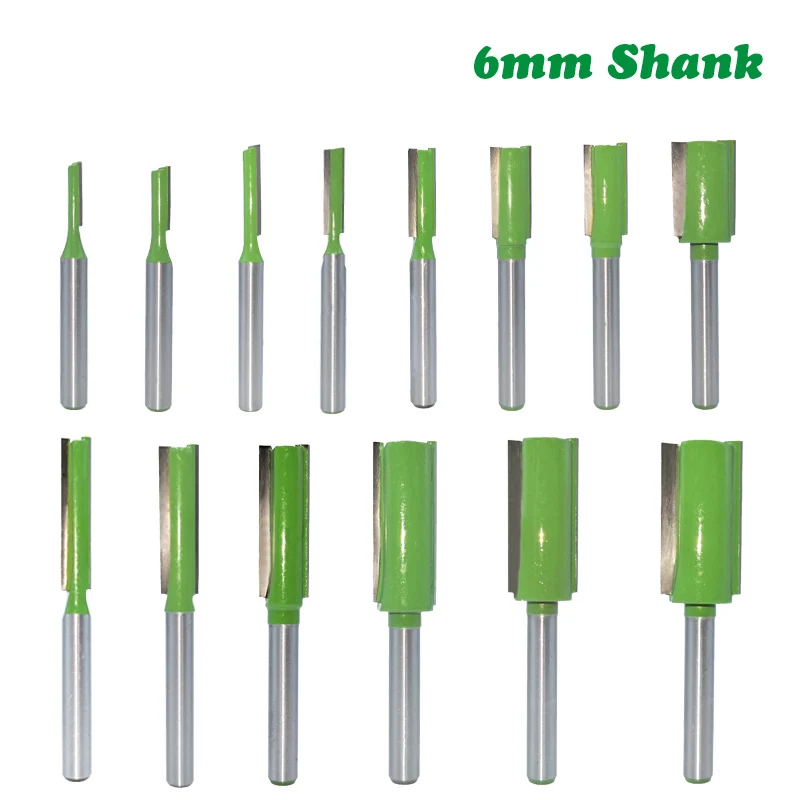 1pc 6mm Shank Milling Cutter Wood Carving Straight Bit Tungsten Carbide ...