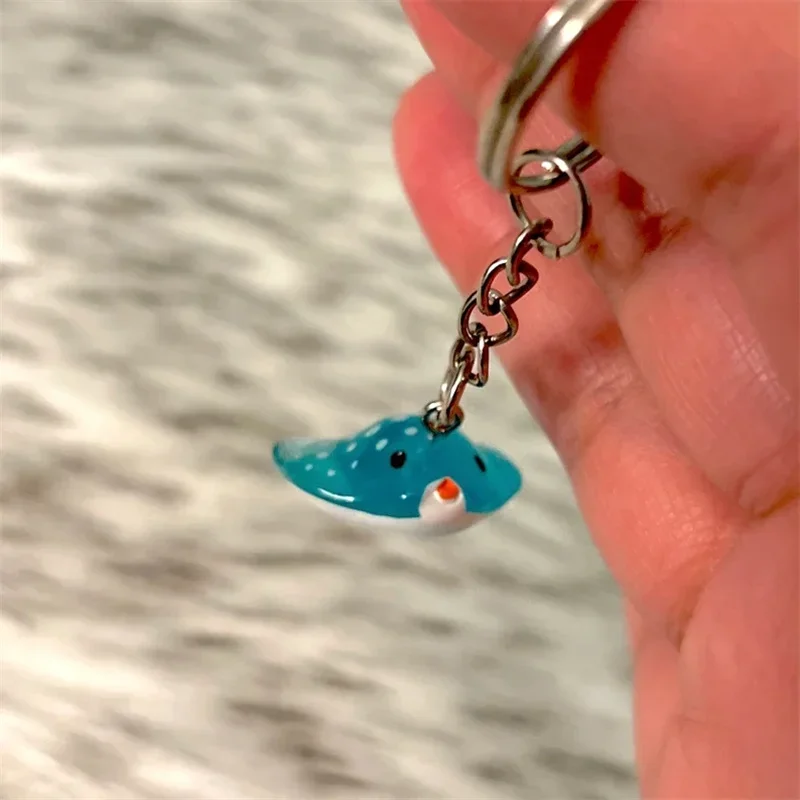 Blue-manta-Sting-Ray-KeyChain-Cute-Kawaii-Ocean-Animal-Key-Chain-Sky ...