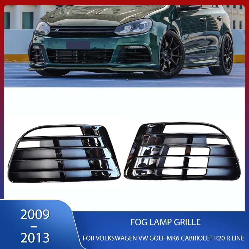 Front-Fog-Light-Vent-Grille-Lamp-Trim-Bezel-Black-For-VW-Golf-MK6 ...