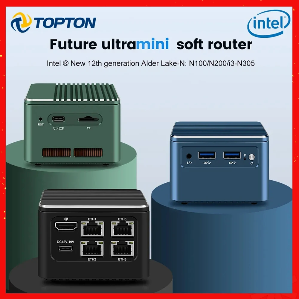 Topton-Super-Mini-Soft-Router-M1-12th-Gen-Alder-Lake-i3-N305-N100-4x ...