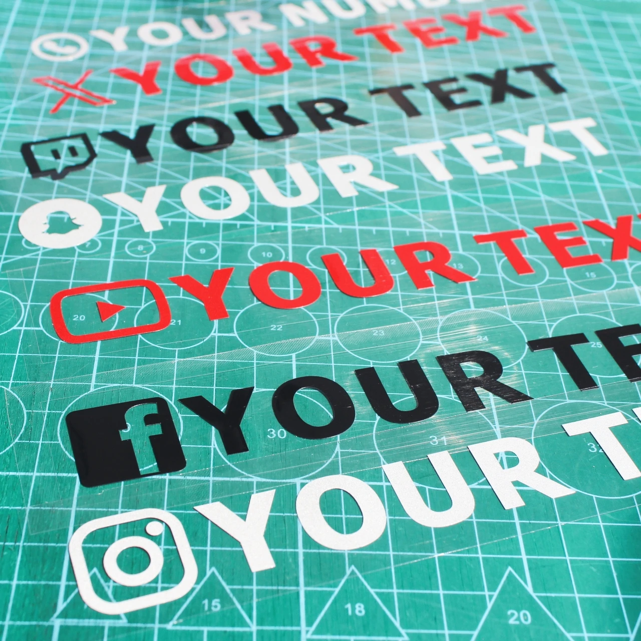 Custom-Text-Car-sticker-My-Name-Instagram-Facebook-logo-WEBSITE-X ...