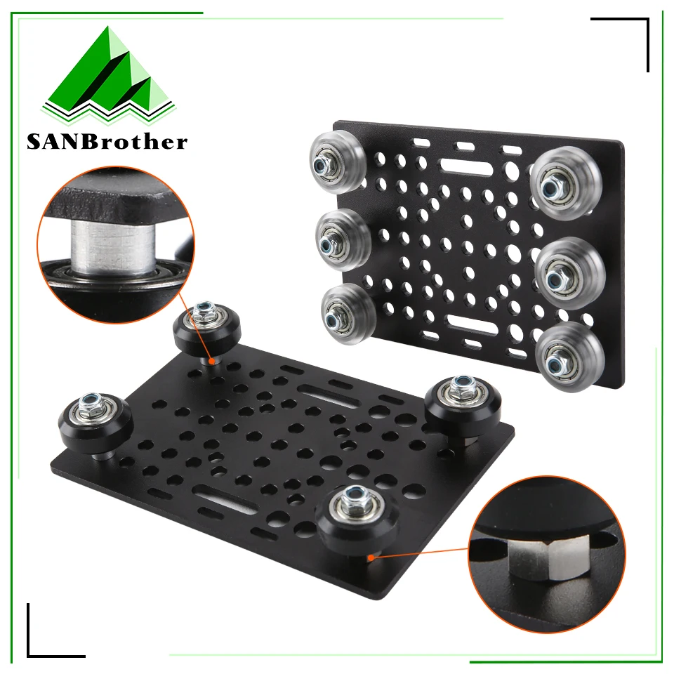 V-Slot Gantry Set 20-80mm Gantry Plate With Wheels For Profiles Vslot ...