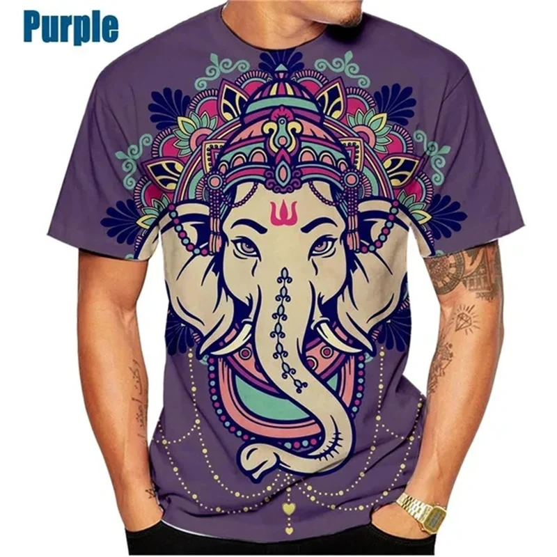 God-Of-Wisdom-Ganesha-T-Shirts-3D-Printing-Hindu-Ganesha-Tshirt-Men-And ...