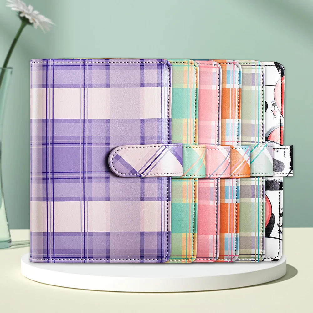 Macaroon-colorful-Color-A6-PU-Leather-DIY-Binder-Notebook-Cover-Diary ...