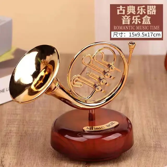 Retro Musical Instrument Music Box Music Decoration Octave Box Rotary ...
