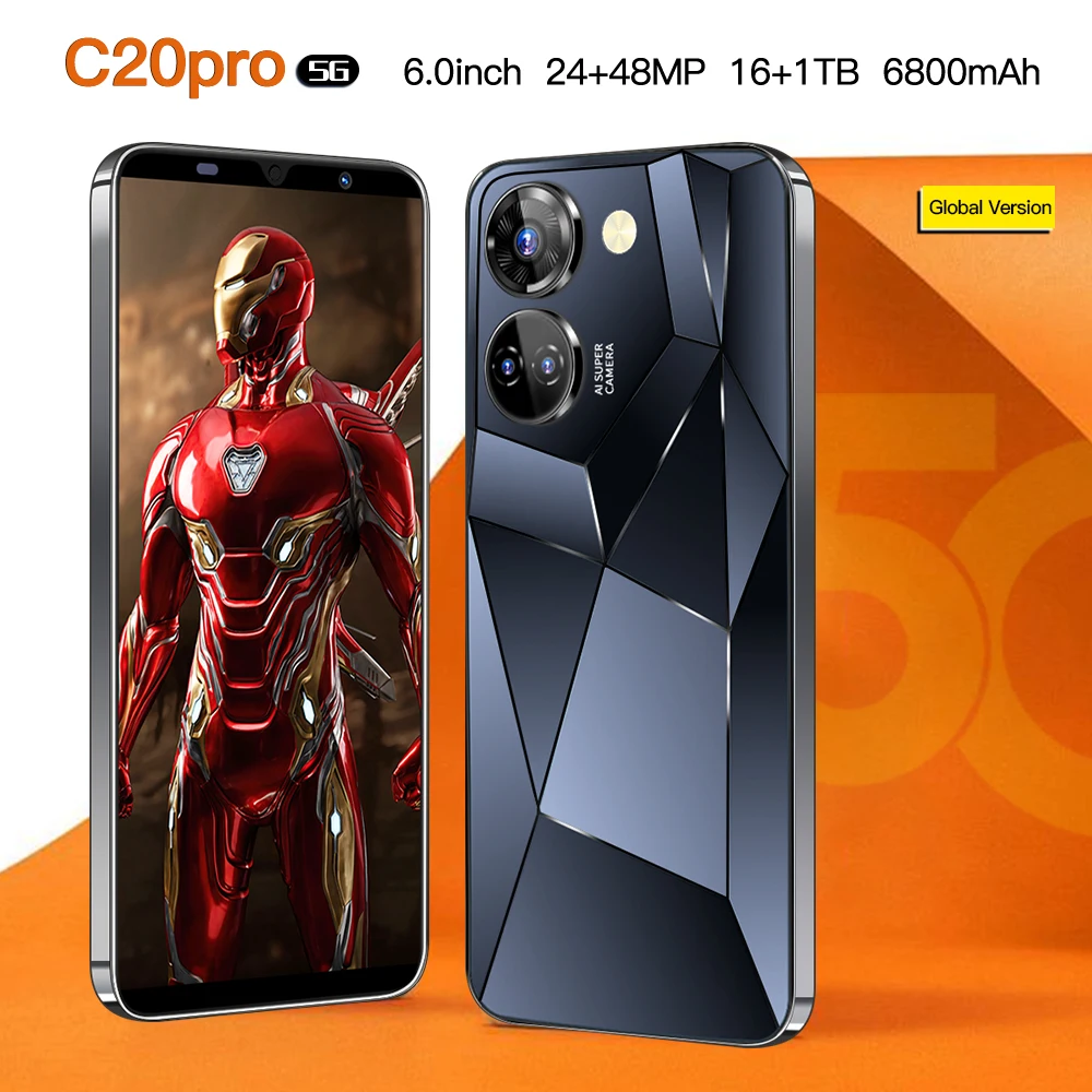 C20-Pro-5G-Smartphone-6-0-Inch-Display-Face-Unlock-16GB-1TB-6800mah-24 ...