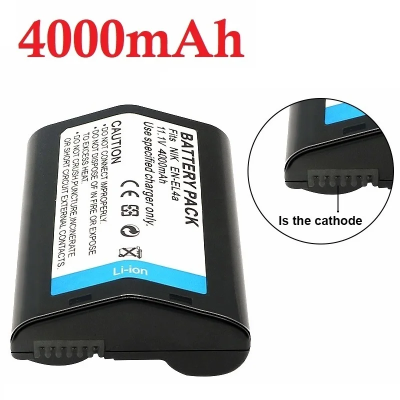 4000mAh-EN-EL4-EL4A-Camera-Battery-for-Nikon-D2H-D2Hs-D2X-D2Xs-D3-D3S ...
