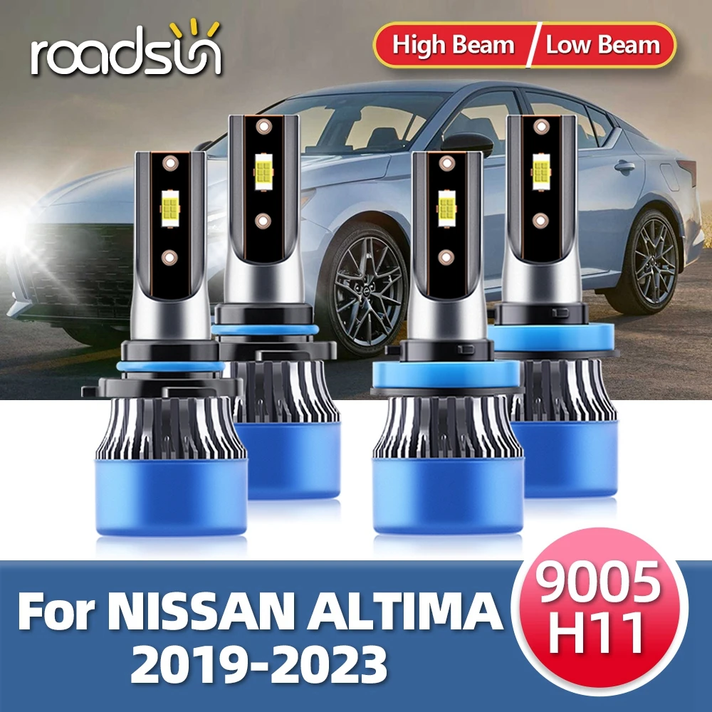 Roadsun Led Car Headlight Bulb 6500K Auto Lamps Light For Nissan Altima ...