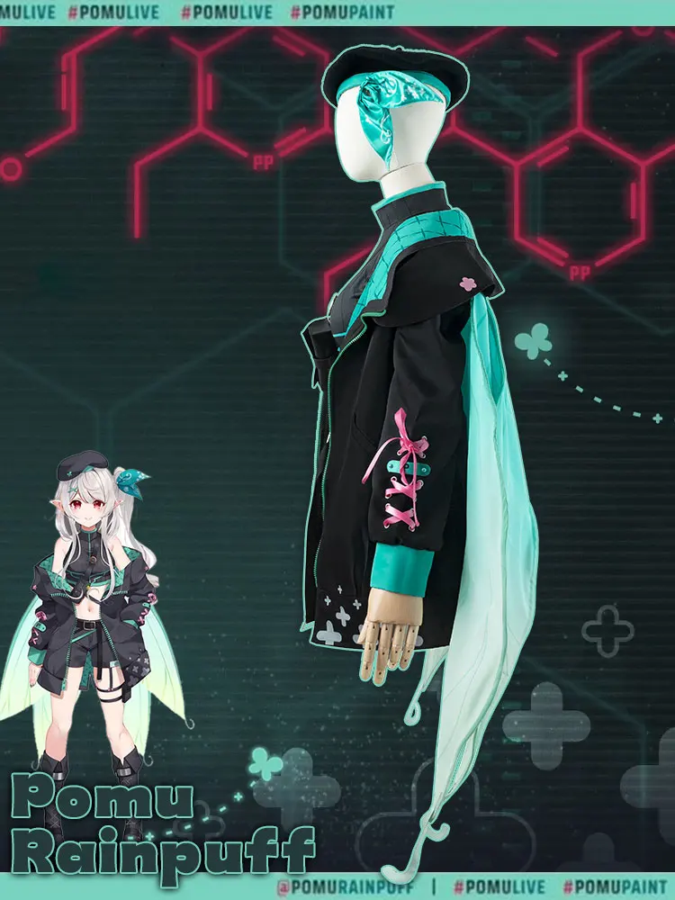 Vtuber Nijisanji Pomu Rainpuff Cosplay Costume Yutuber Suit, 40% OFF