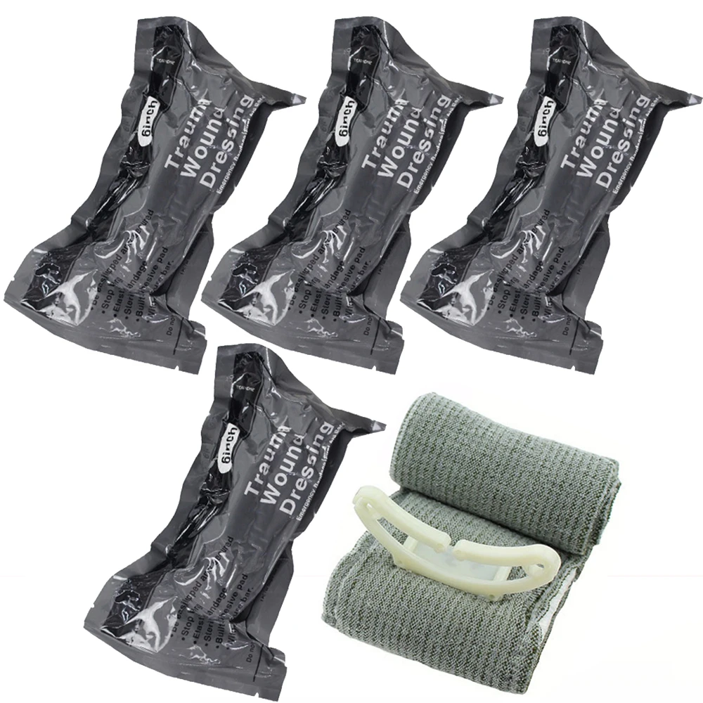 4/6in Israeli Bandage Wound Dressing Emergency Combat Compression ...
