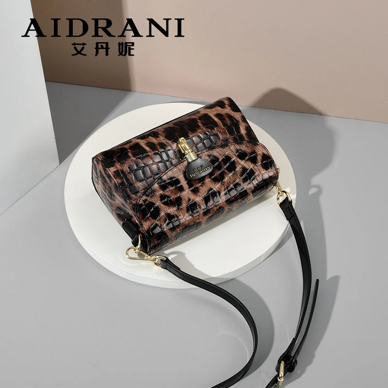 Aidrani New Luxury Designer Leopard Genuine Leather Handbags Ladies ...