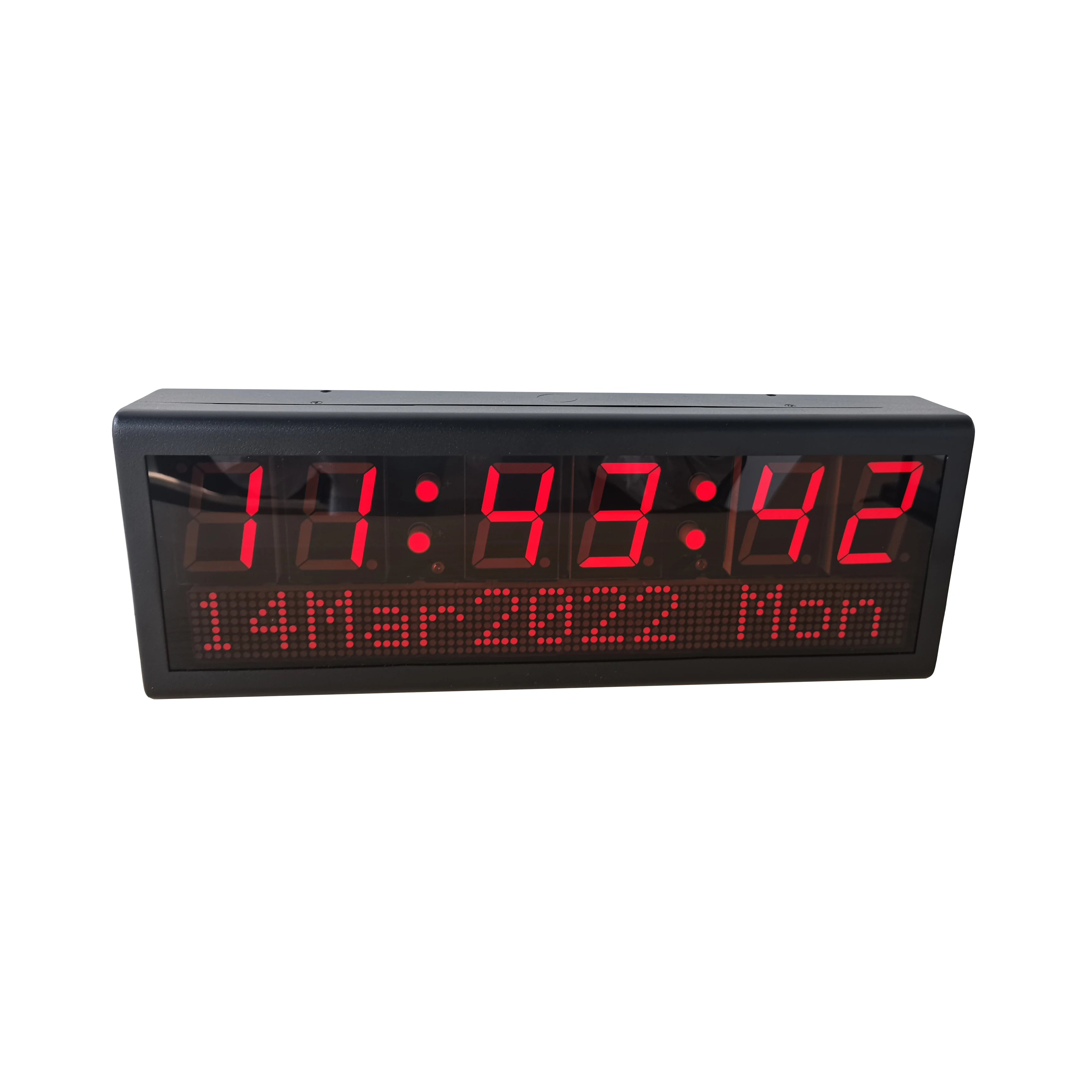 Red Led Ntp Poe Digital Clock, Metal Canse, Time/text Display ...