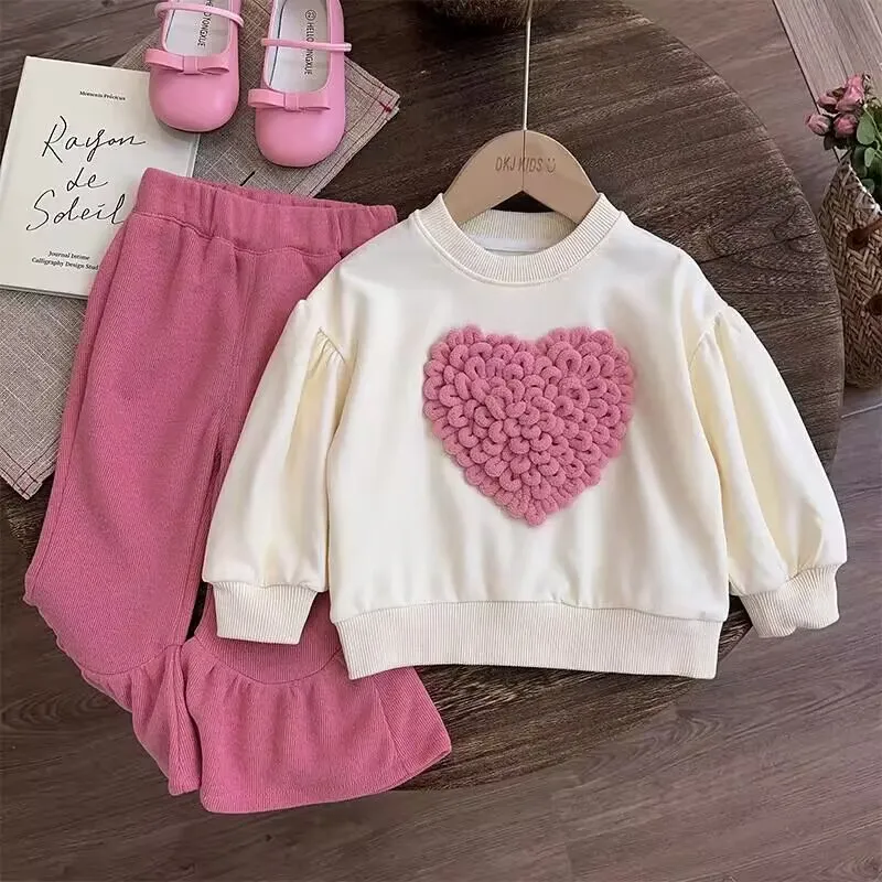 Girls-Sweater-Set-Spring-and-Autumn-2023-New-Spring-and-Autumn-Children ...