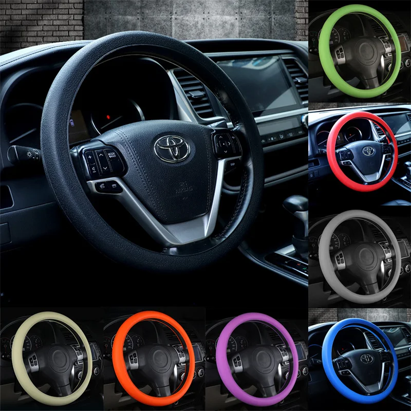 Silica-Gel-Steering-Wheel-Cover-Full-Surrounded-Elastic-Car-Steer-Wheel ...