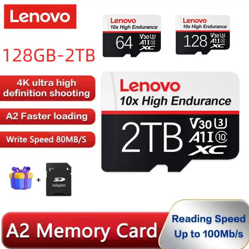 Lenovo-2TB-SD-Memory-Card-A2-V30-U3-Micro-Card-512GB-256GB-128GB ...