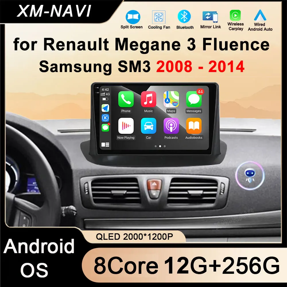 Android OS Carplay Auto Car Radio Multimedia Player for Renault Megane ...