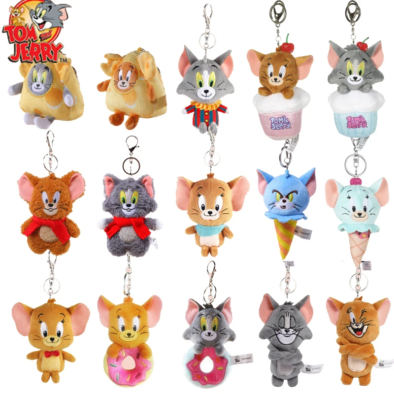 Hot-10cm-Tom-and-Jerry-Plush-Keychain-Mouse-and-Cat-Cartoon-Plushie ...