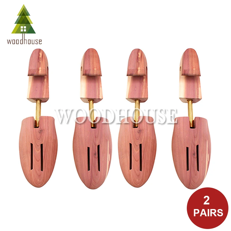 2-PACK Men's and Women's Single Tube Adjustable Red Cedar Shoe Tree ...