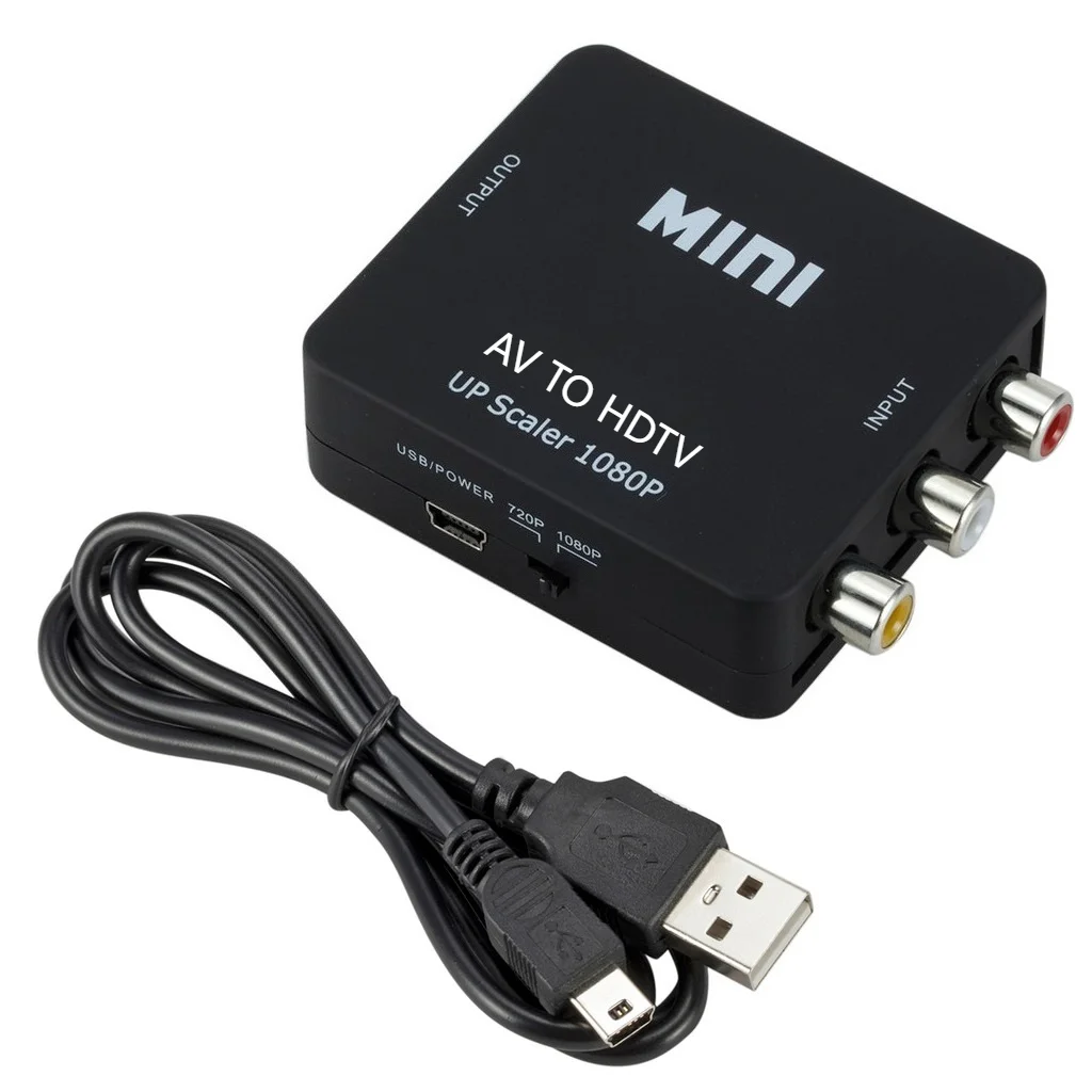 HD 1080P RCA AV To HD-compatible Composite Adapter Converter AV2HD ...