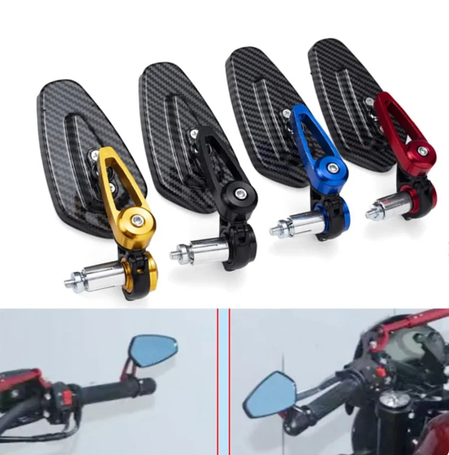 Handle-Reflector-Motorcycle-Rear-View-Side-Rearview-Mirror-Snake-Skin ...