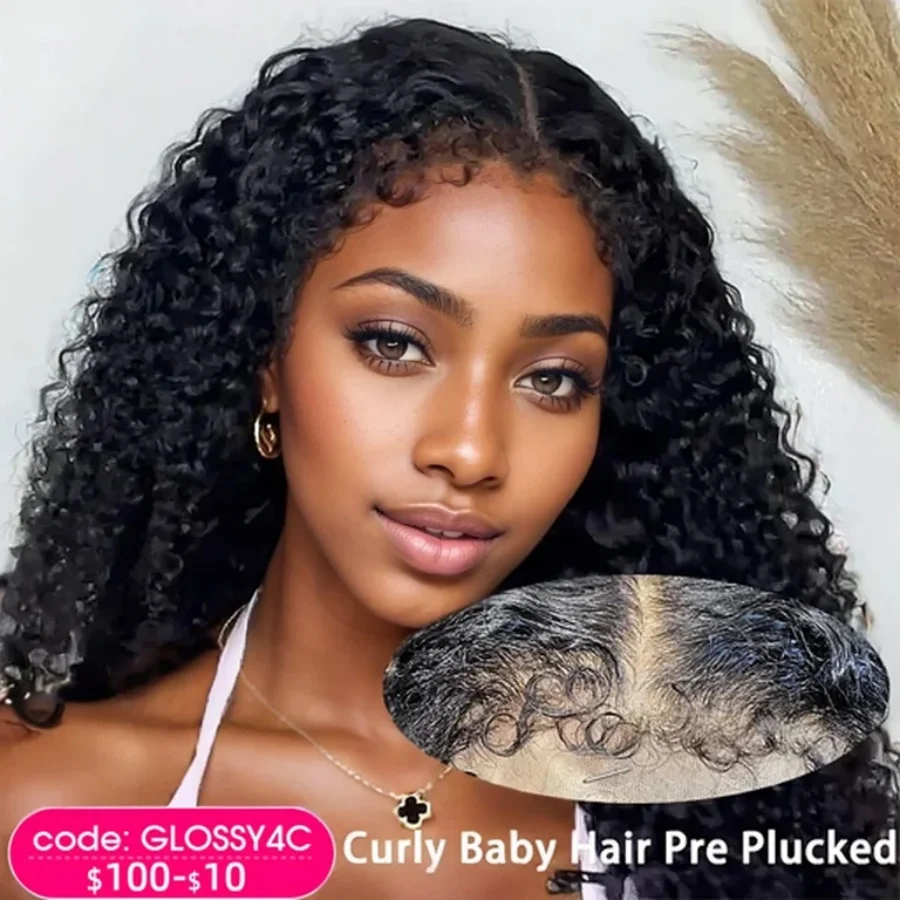 Afro-Kinky-Curly-Wig-13x6-Hd-Human-Hair-Glueless-13x4-4c-Edges-Lace ...