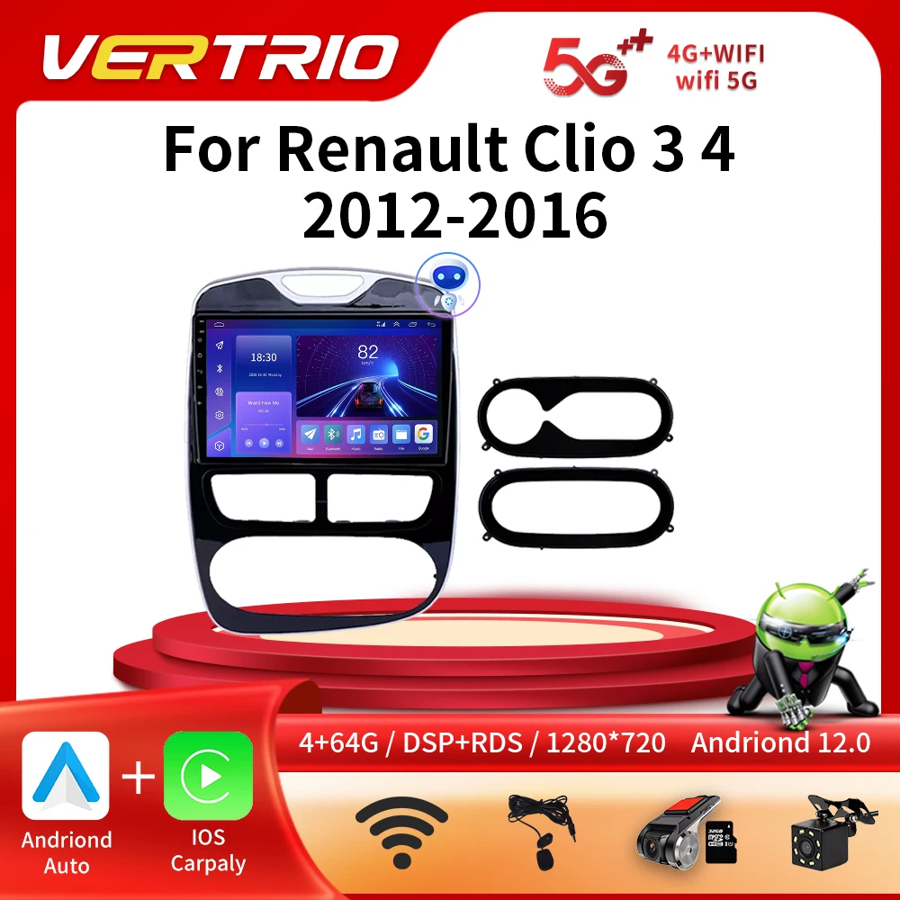 Android-12-Autoradio-para-Renault-Clio3-Auto-r-dio-Navega-o-GPS-Est-reo ...