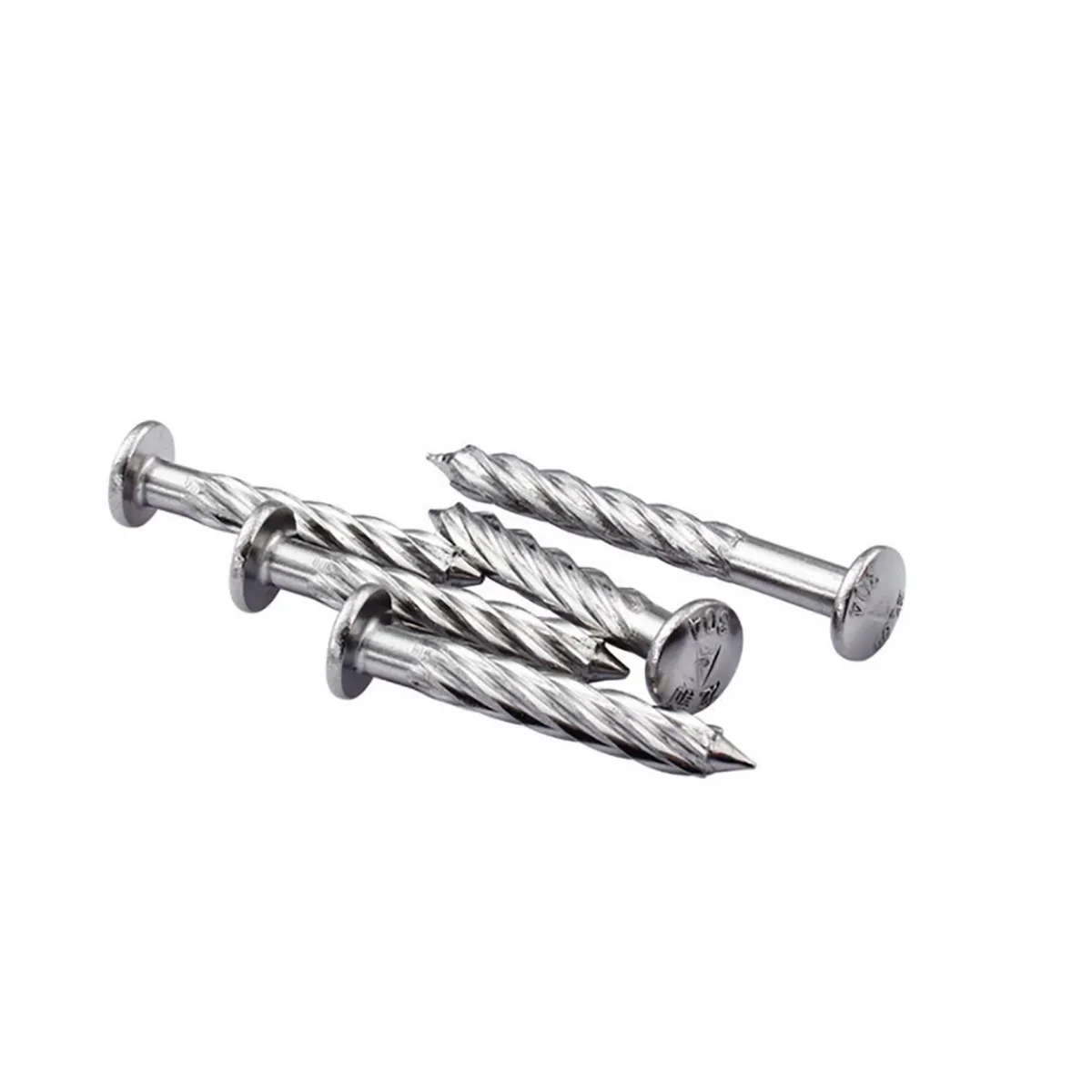 304-Stainless-Steel-Threaded-Cement-Nails-Large-Flat-Head-Expansion ...