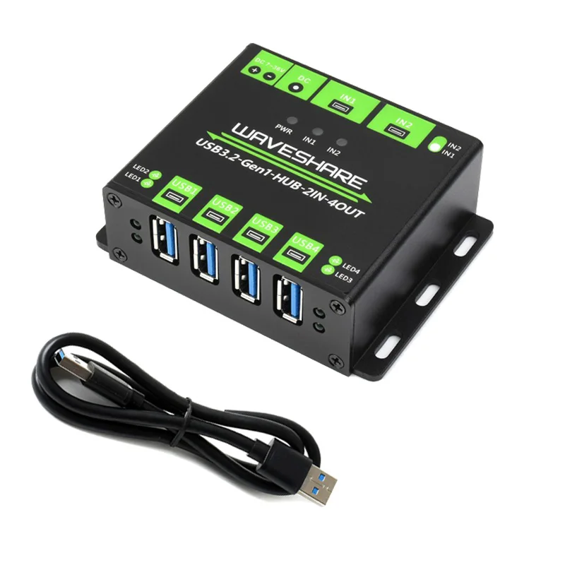 2-To-4-Ports-USB-3-2-Hub-Industrial-Grade-Switchable-Dual-Hosts-ESD ...