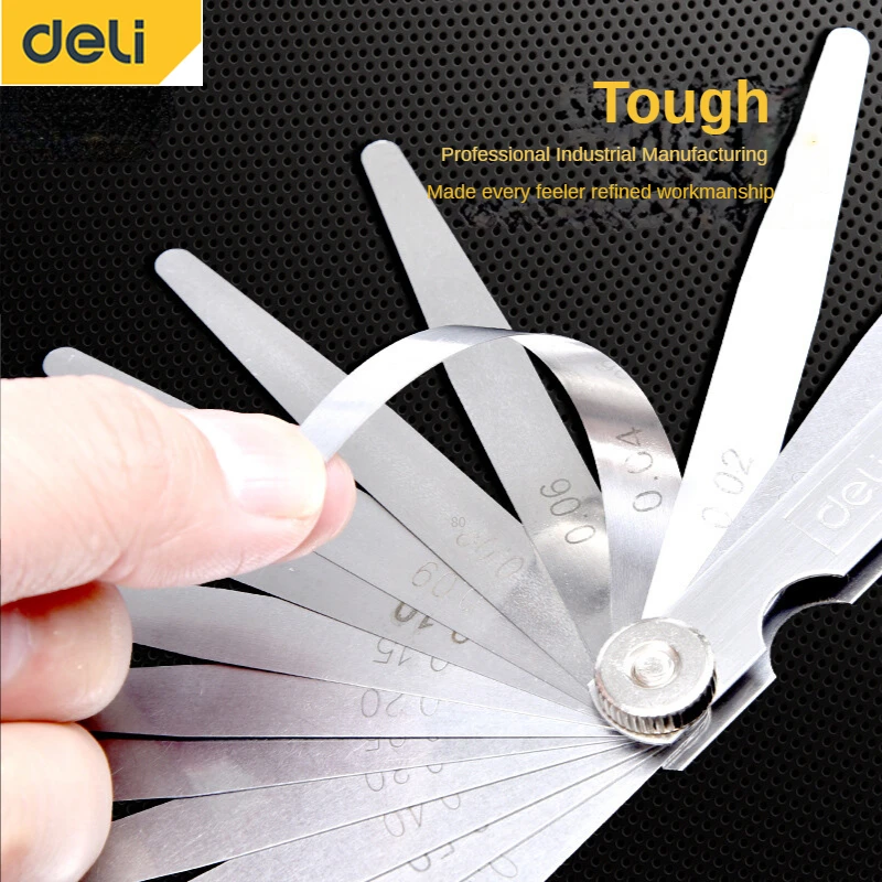 DELI-High-Precision14-17pcs-in1-Feeler0-02-1mm-Gauge-Stainless-Steel-Gap-Gauge-Foldable-Feeler ...