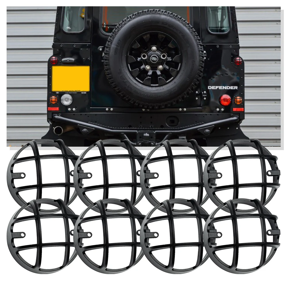 8X 73MM LED Guard Grille For Land Rover Defender 90 110 127 130 1983 ...