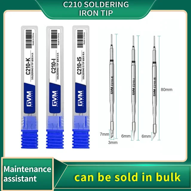 Flat Gvm C210-k Soldering Iron Tip For T210,, 45% OFF