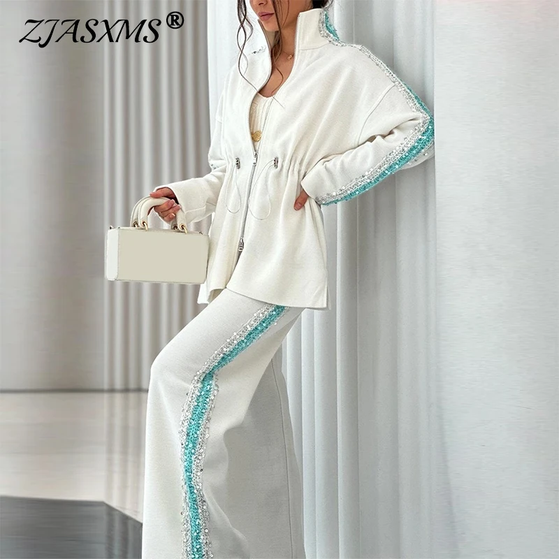 Moda-s-lida-contraste-lantejoulas-conjunto-casual-feminino-cord-o-fino ...