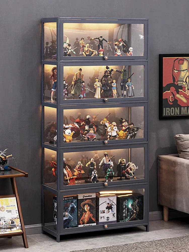 Acr-lico-transparente-Display-Cabinet-para-Figuras-vitrine-Dustproof ...